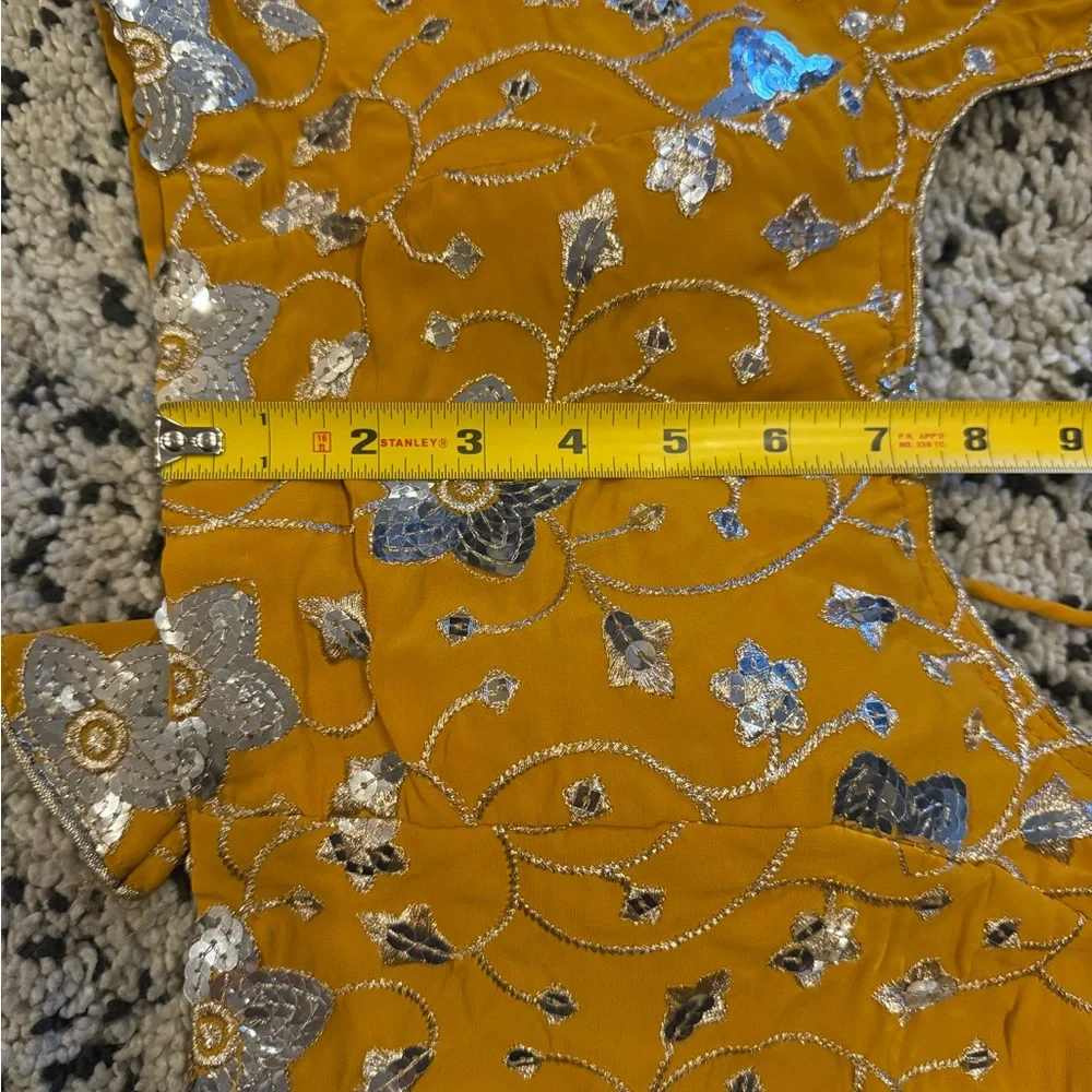 Dresses | Mustard Gold Embroidered Lehenga Set Indian Wedding Guest ...